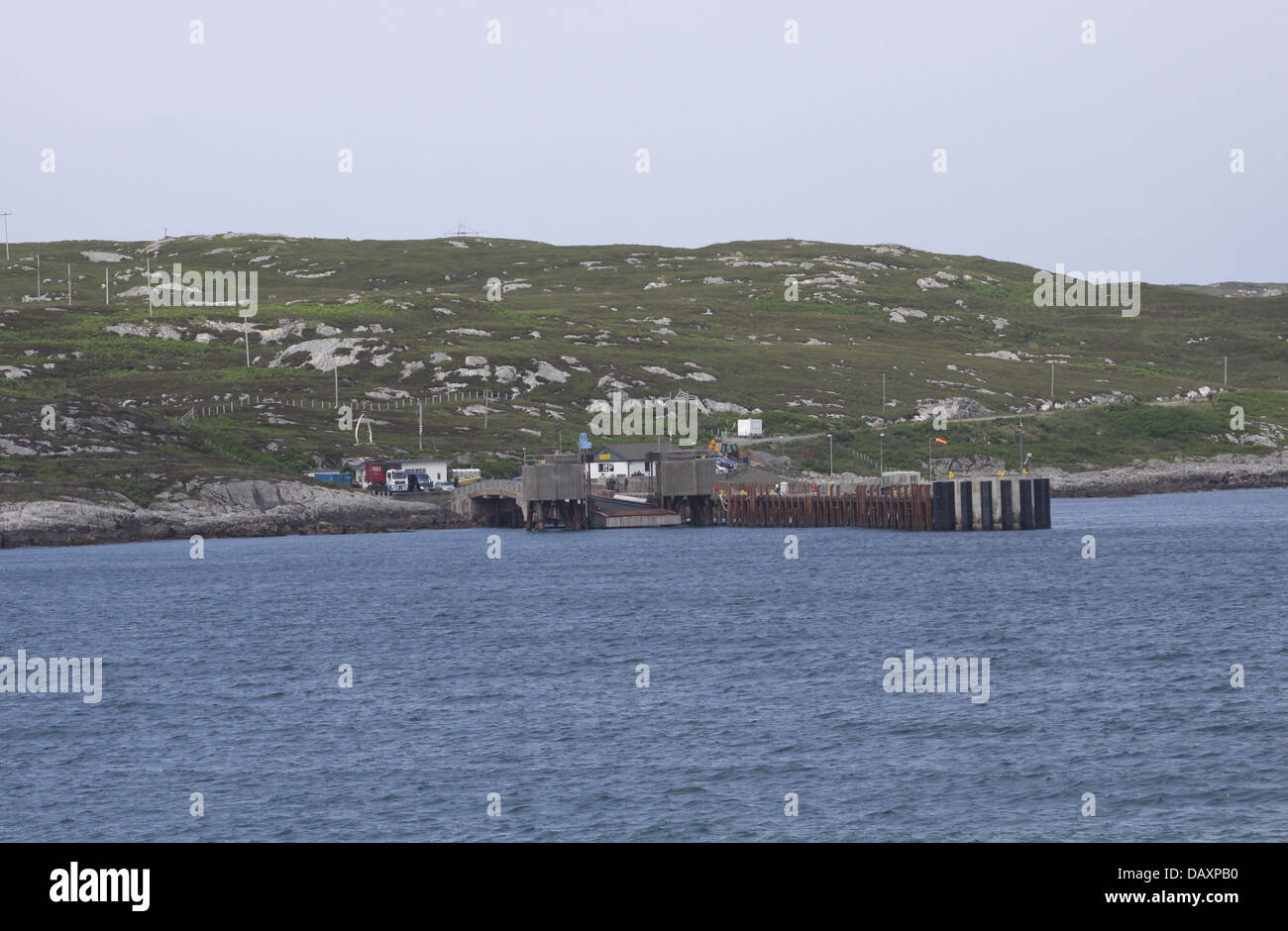 loading ramp and pier on Isle of Coll Scotland July 2013 Stock Photo ...