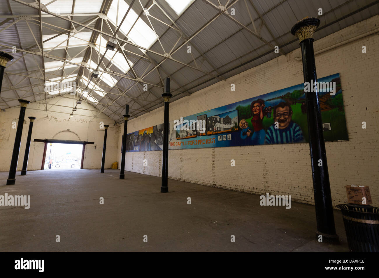 Castleford Market Hall, opened 1880, interior view Stock Photo - Alamy