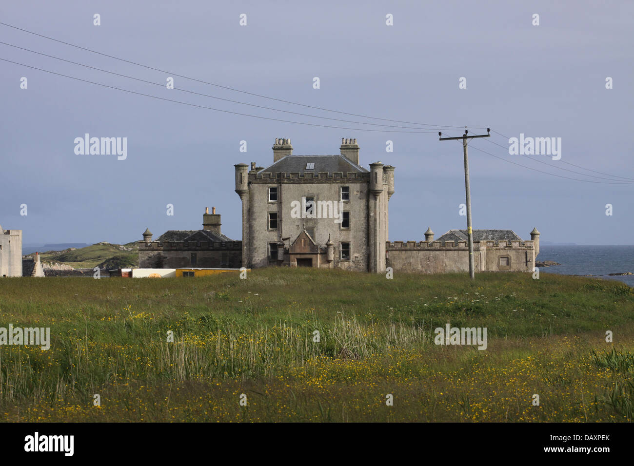 Breachacha Castle Isle of Coll Scotland July 2013 Stock Photo - Alamy