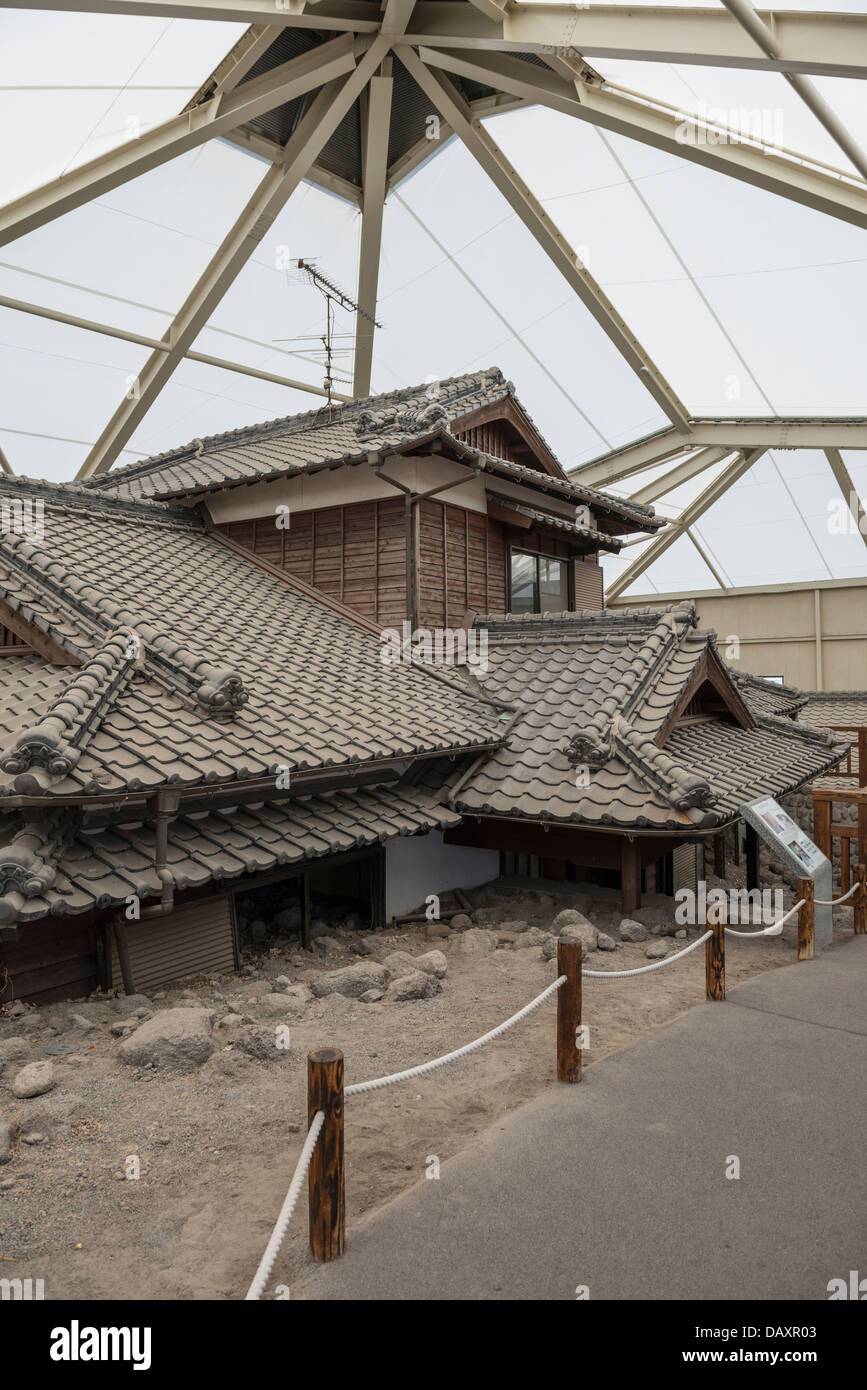Preserved House engulfed by Pyroclastic Flow at the Mount Unzen ...