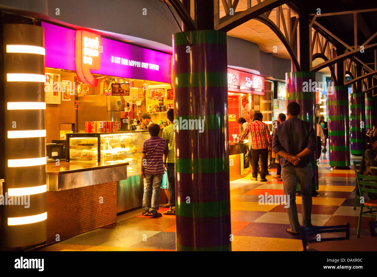 Tourists at Cafeteria, Eat Street, Hyderabad, Andhra Pradesh, India ...