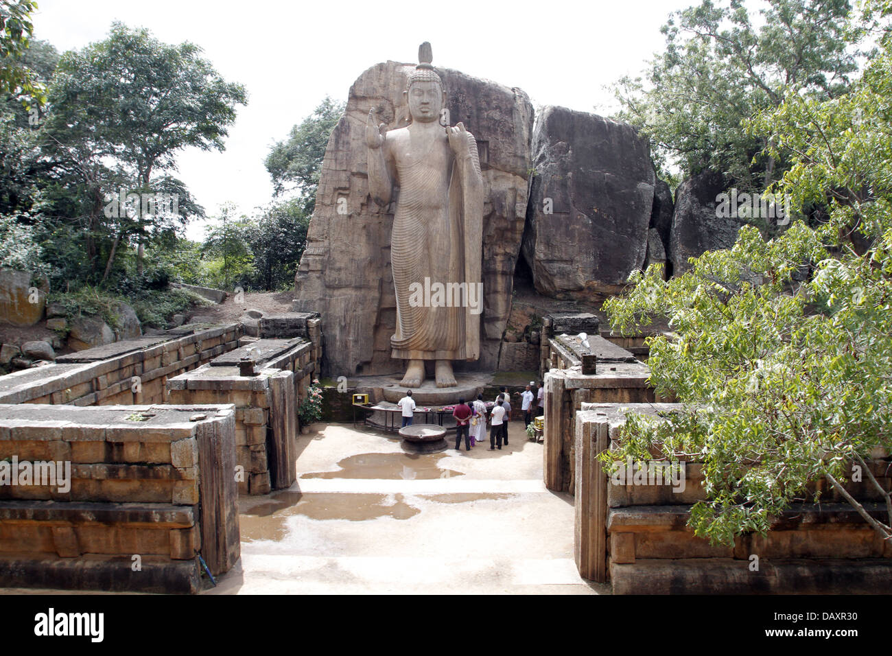 AUKANA BUDDHA STATUE NEAR KEKIRAWA SRI LANKA 09 March 2013 Stock Photo ...