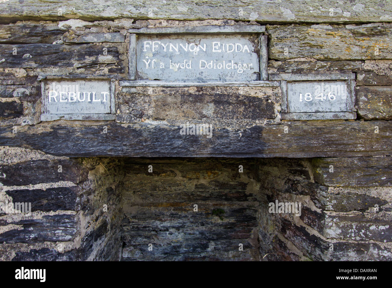 Ffynnon Eidda on the Migneint mountain road, north Wales Stock Photo ...