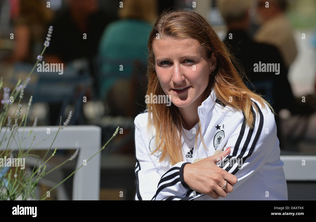 Vaxjo, Sweden. 20th July, 2013. Germany's Anja Mittag poses during a ...