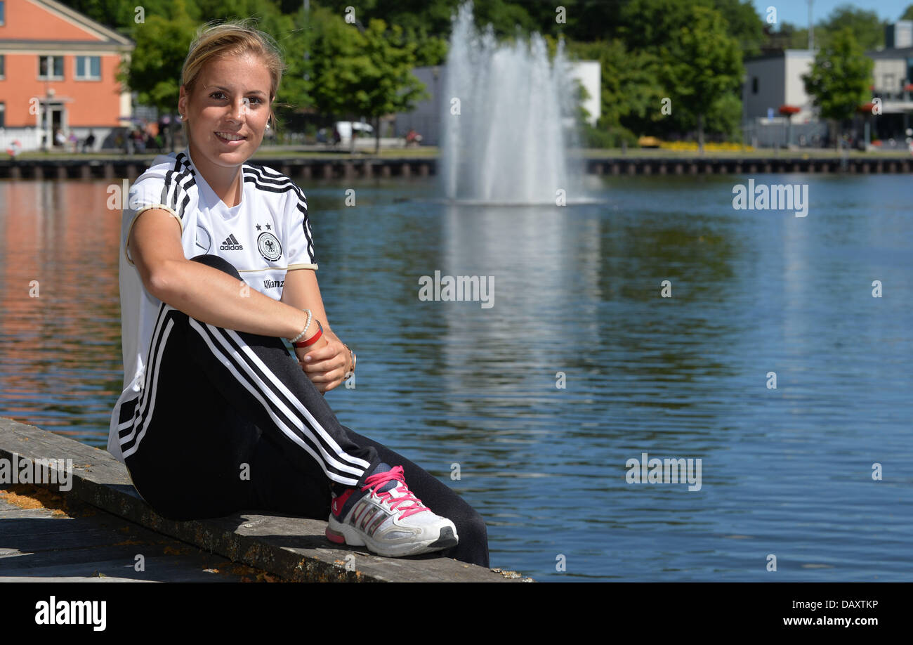 Vaxjo, Sweden. 20th July, 2013. Germany's Jennifer Cramer poses during ...