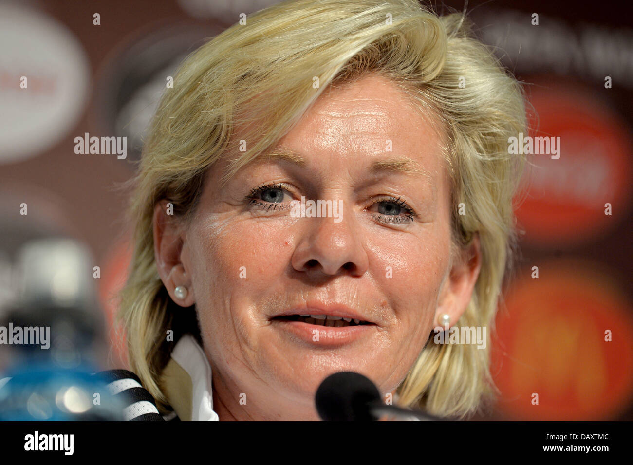 Vaxjo, Sweden. 20th July, 2013. Germany's head coach Silvia Neid smiles ...