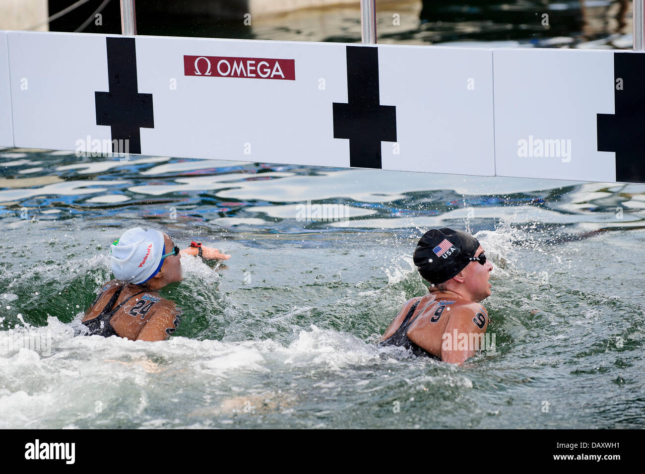 Barcelona, Spain. 20th July, 2013. Haley Danita Anderson (USA) just ...