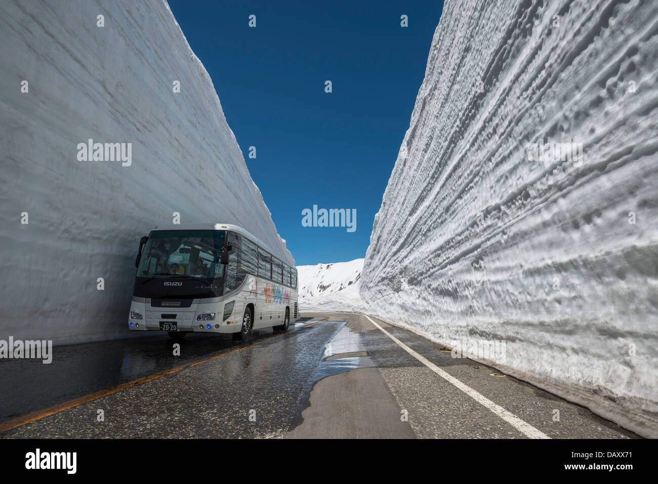 Snow Corridor near the Summit at Murodo on the Tateyama Kurobe Alpine ...