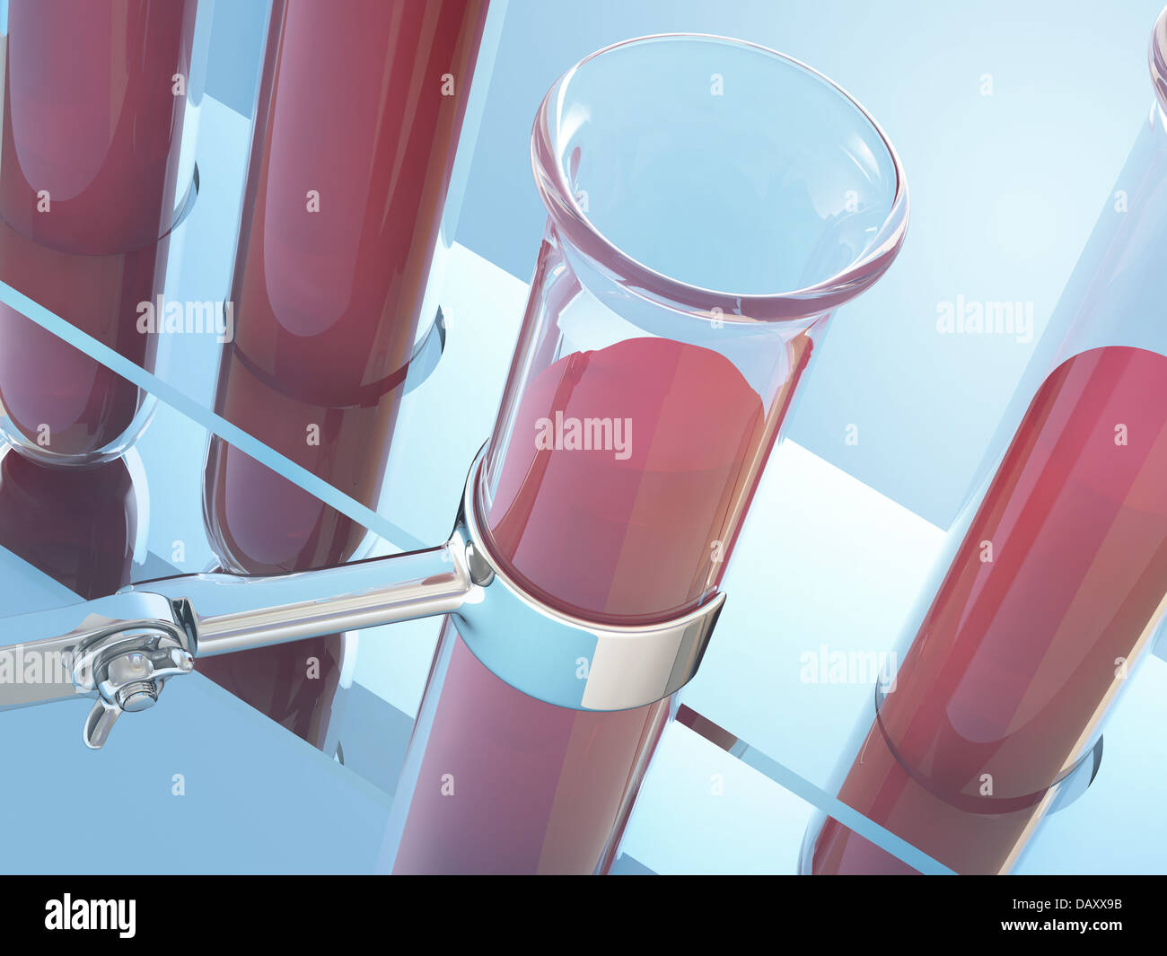 Test tube with red liquid inside Stock Photo - Alamy