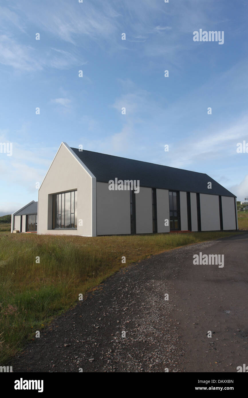 Exterior of Community centre Isle of Coll Scotland July 2013 Stock ...