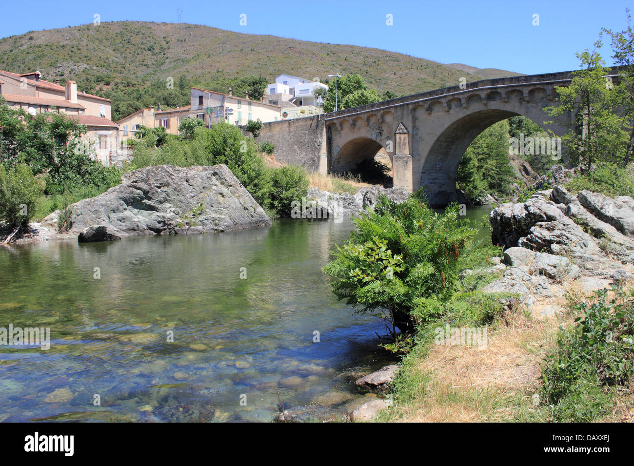 The bridge over le golo river joining the N197 and N193 roads at Ponte ...