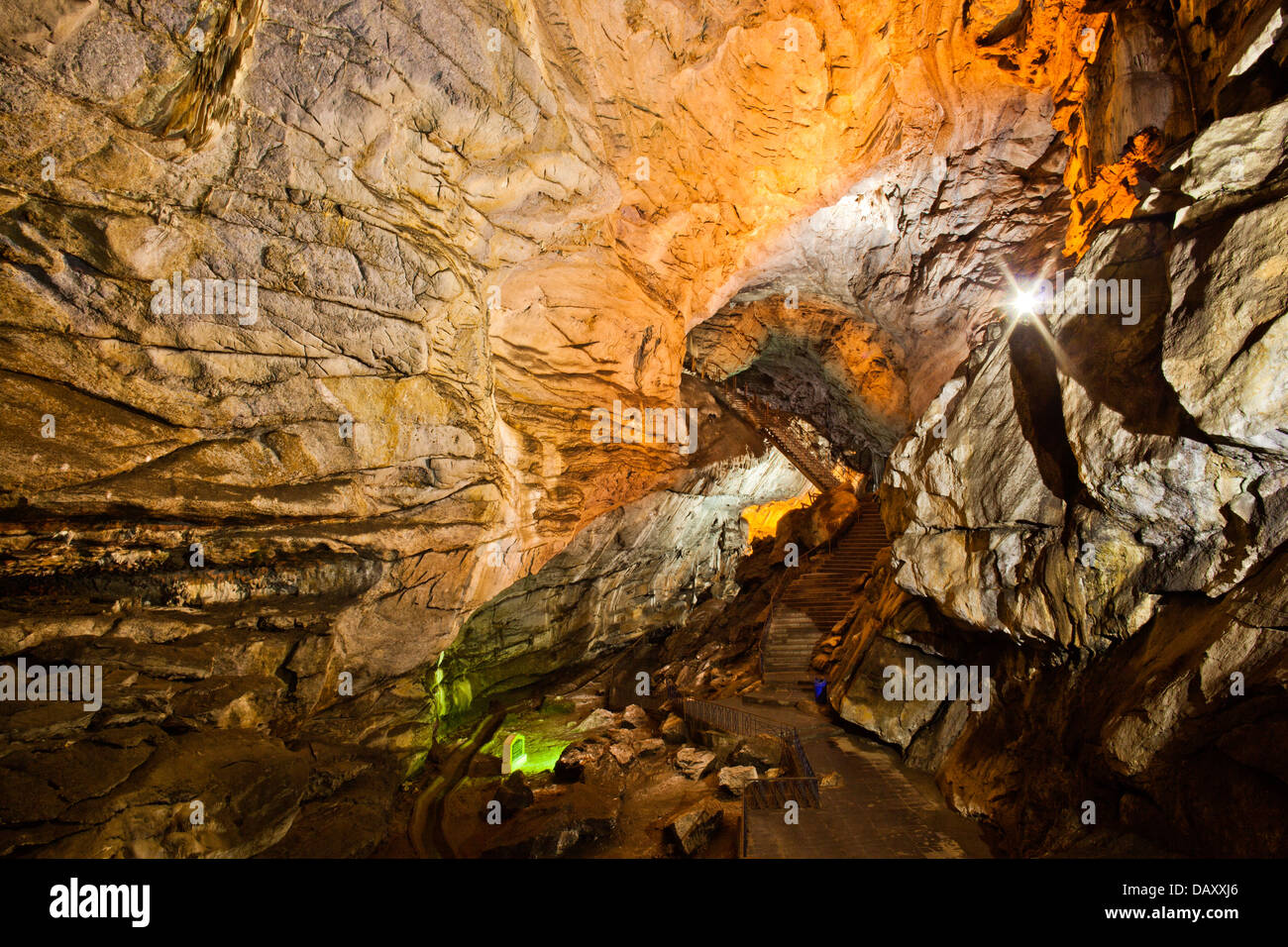 Interiors of a cave, Borra Caves, Ananthagiri Hills, Araku Valley ...