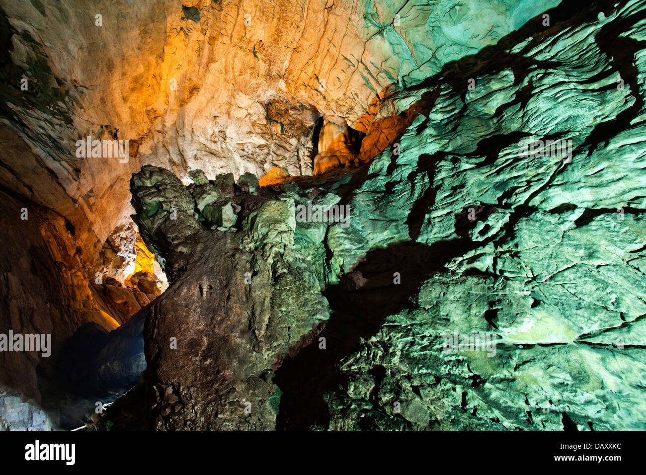 Interiors of a cave, Borra Caves, Ananthagiri Hills, Araku Valley ...