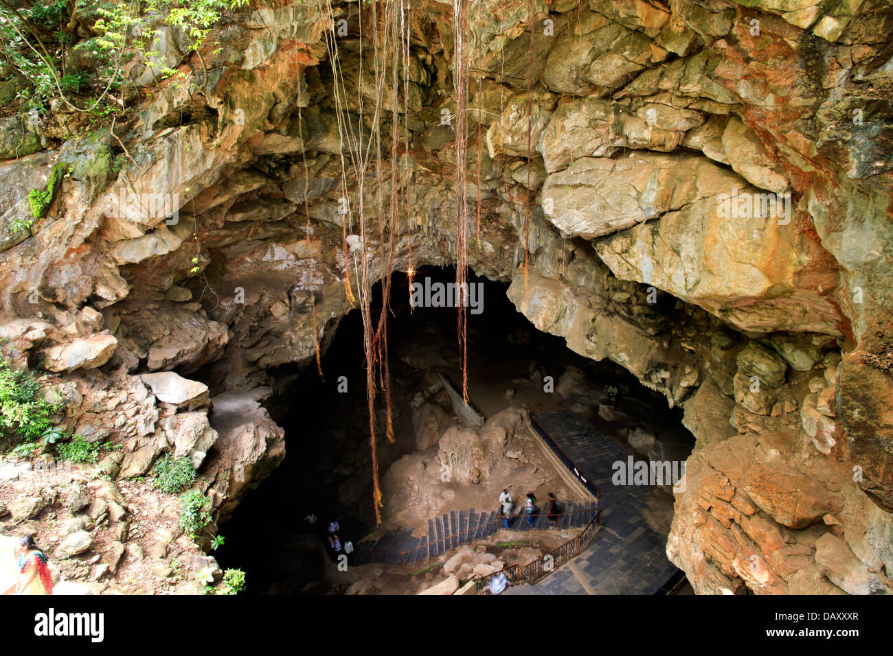 Entrance of a cave, Borra Caves, Ananthagiri Hills, Araku Valley, Visakhapatnam, Andhra Pradesh ...