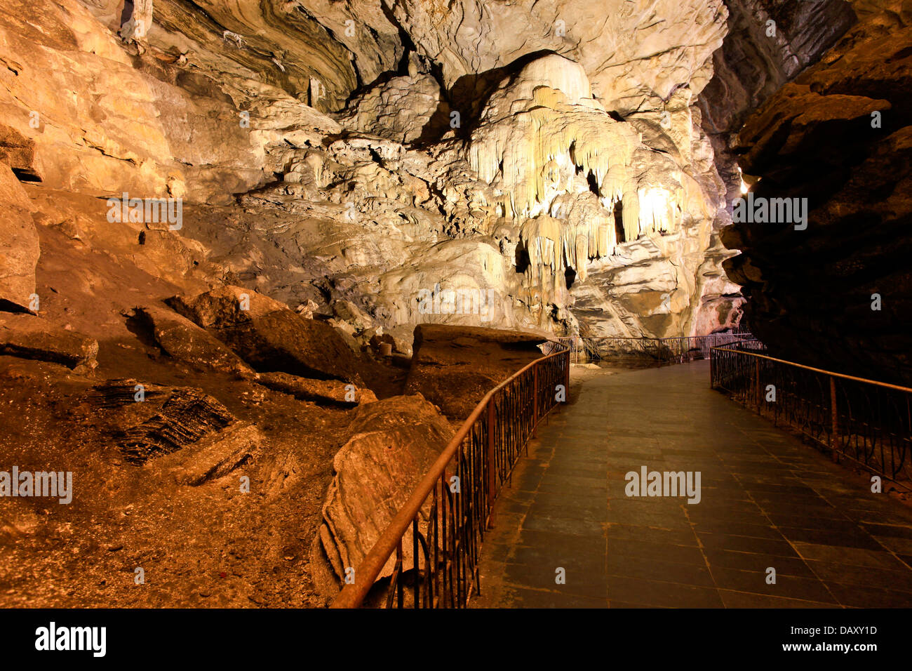 Interiors of a cave, Borra Caves, Ananthagiri Hills, Araku Valley ...