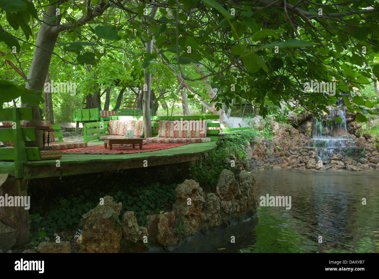 Türkei, Provinz Mugla, Ausflugslokal Forest Yakapark Restaurant bei der ...