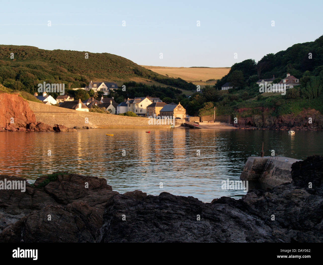 Hope Cove at sunset, Devon, UK 2013 Stock Photo - Alamy