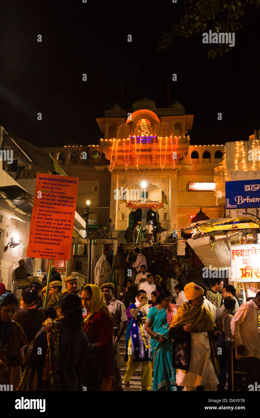 Facade of a temple, Brahma Temple, Pushkar, Ajmer, Rajasthan, India ...