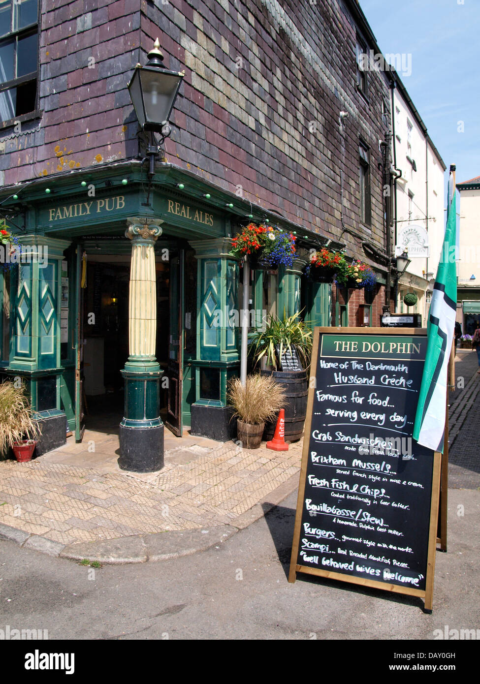 The Dolphin Pub, Home of the Dartmouth husband crèche, Devon, UK 2013 ...