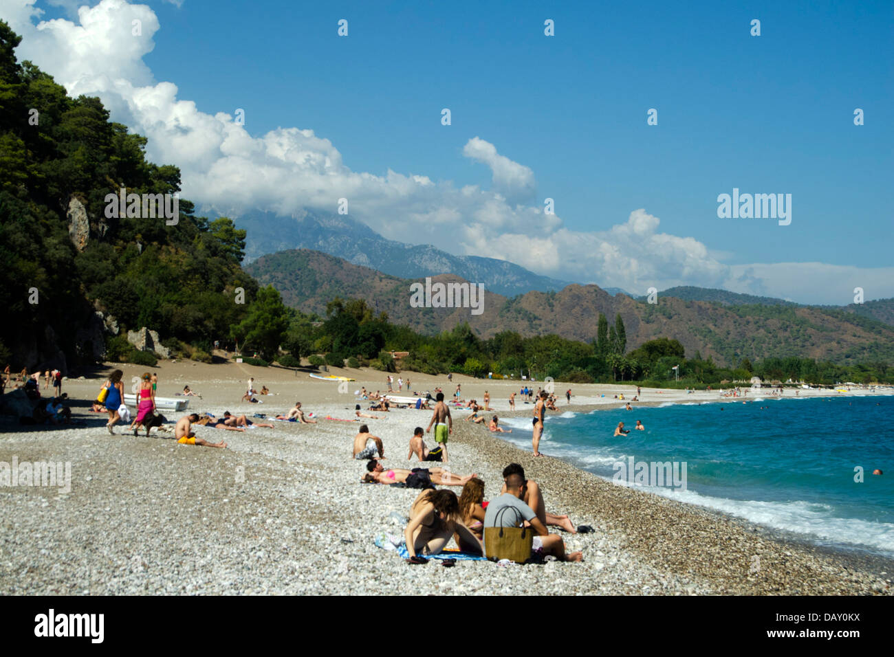 Asien, Türkei, Provinz Antalya, Strand bei den Ausgrabungen von Olympos ...