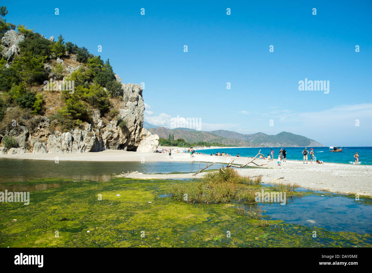 Asien, Türkei, Provinz Antalya, Strand bei den Ausgrabungen von Olympos ...