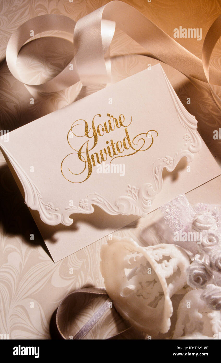Wedding invitation you’re invited Stock Photo - Alamy