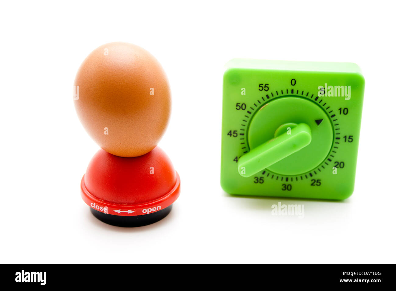 Egg timer with egg spike Stock Photo - Alamy