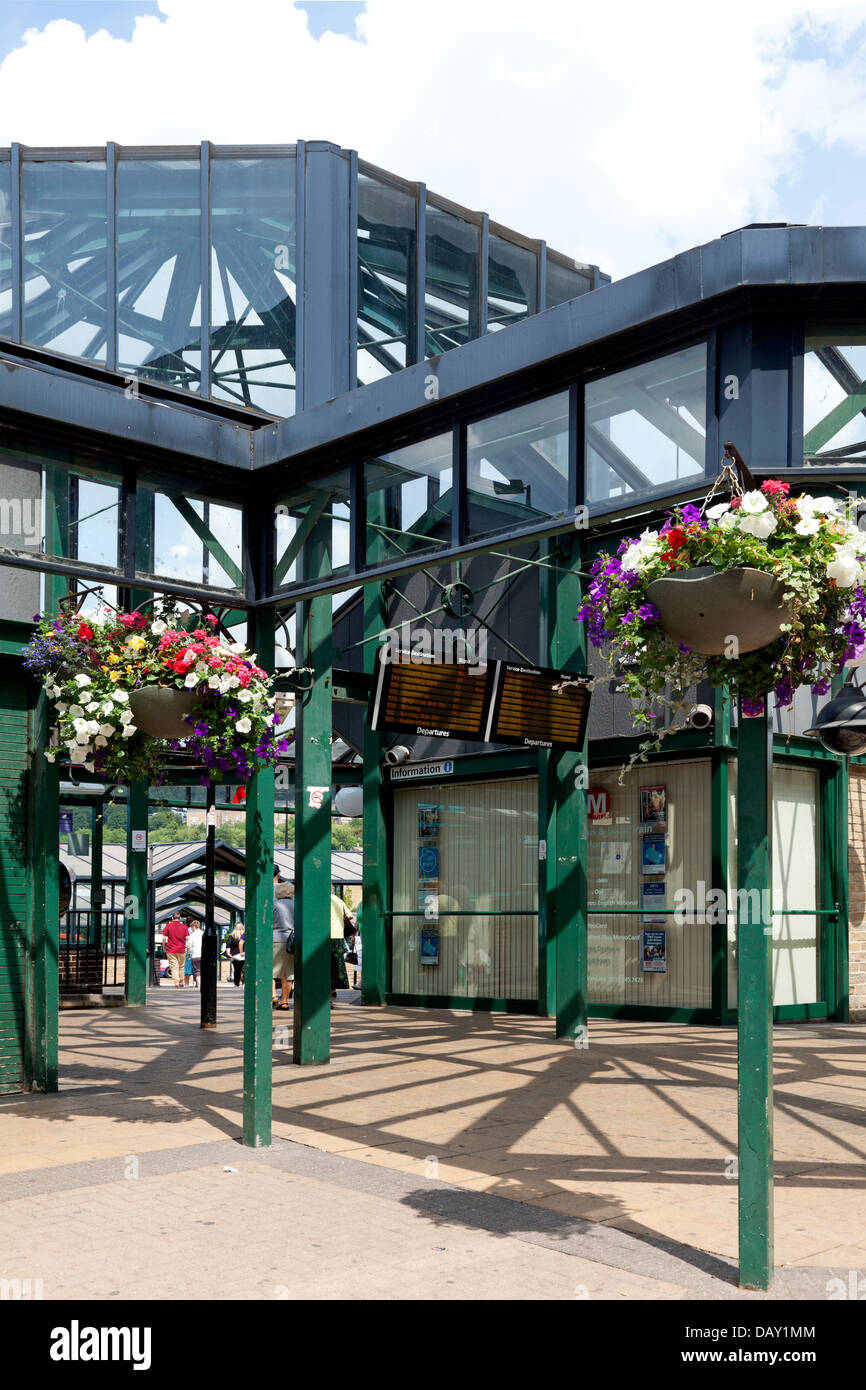 Entrance to the bus station, Halifax, West Yorkshire Stock Photo - Alamy