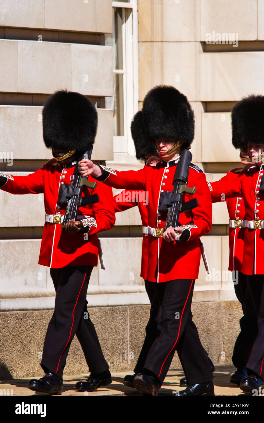 Changing of the guard ceremony held inside the grounds of Buckingham ...