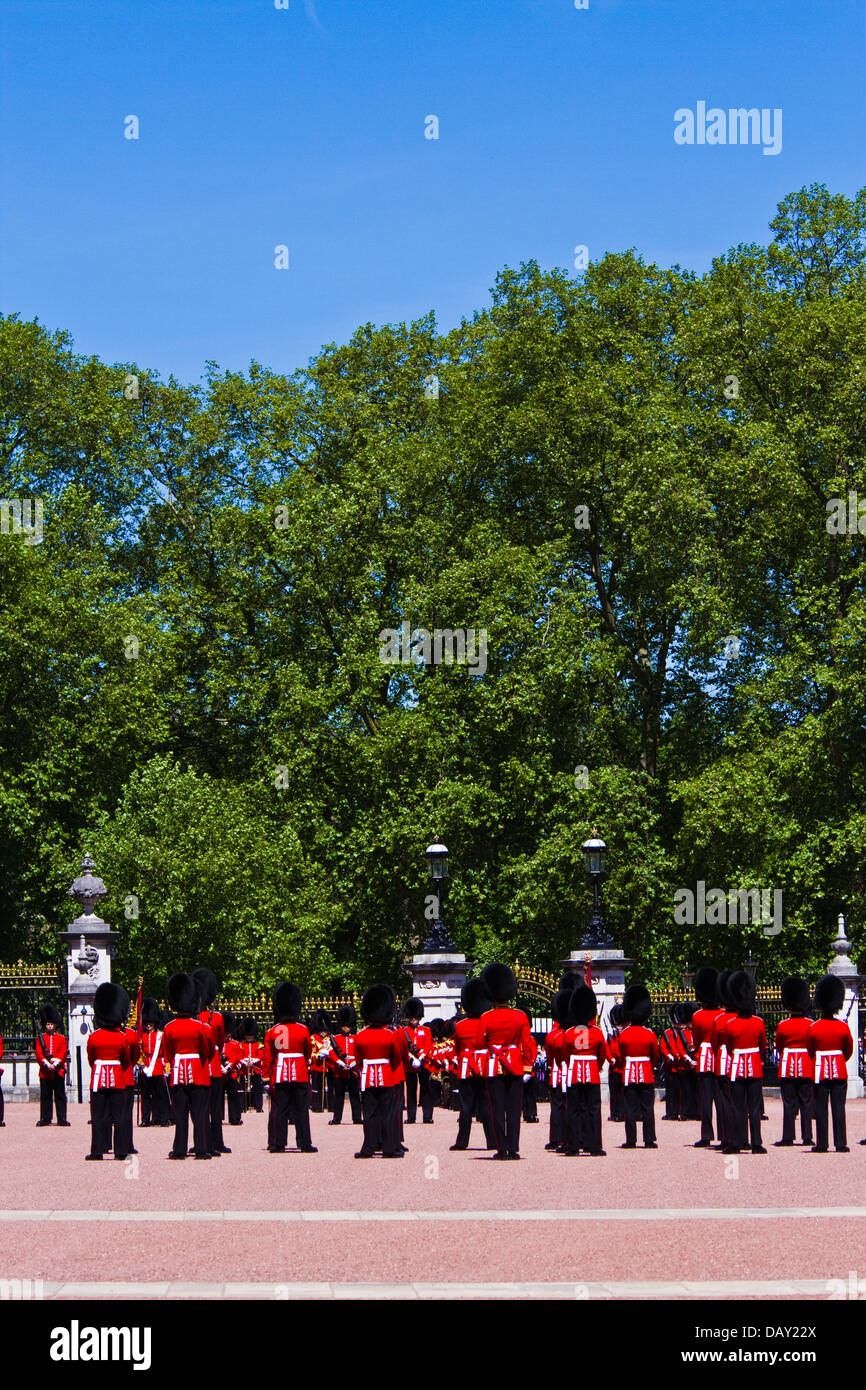 Changing of the guard ceremony held inside the grounds of Buckingham ...
