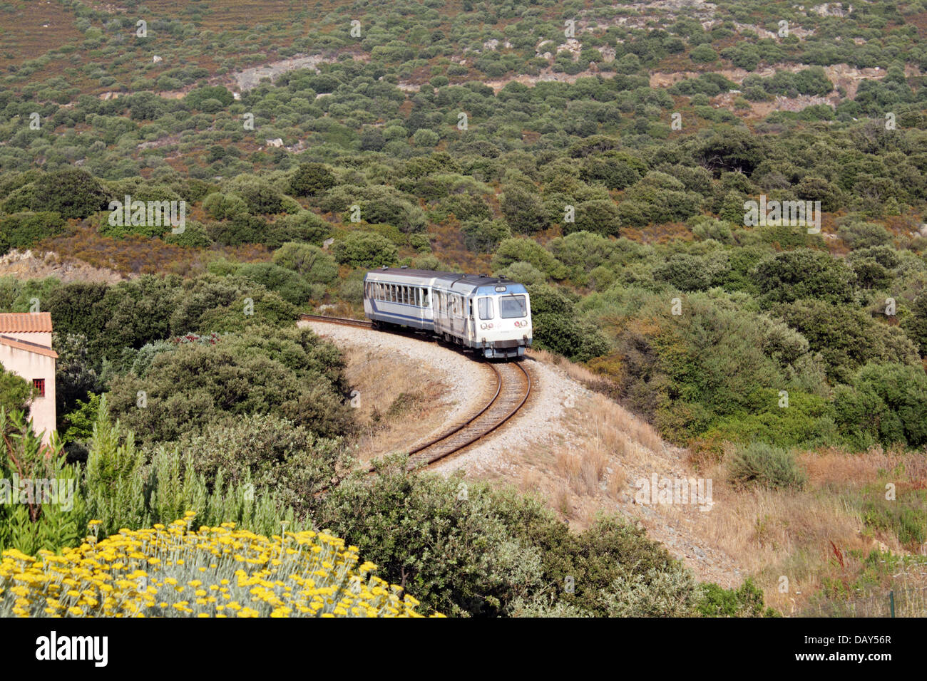 The local train which runs between Calvi and l'ile rousse northern ...