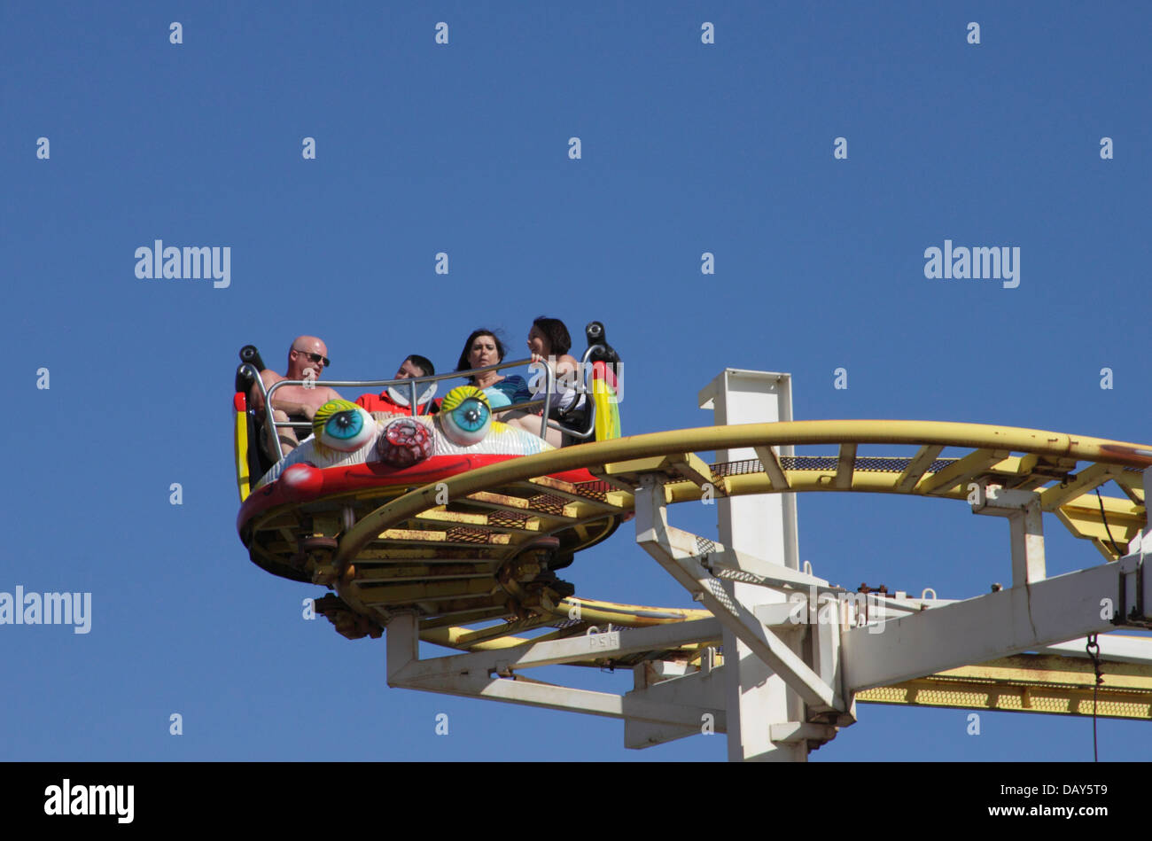 Crazy Mouse Roller Coaster on Brighton Pier Sussex Stock Photo - Alamy