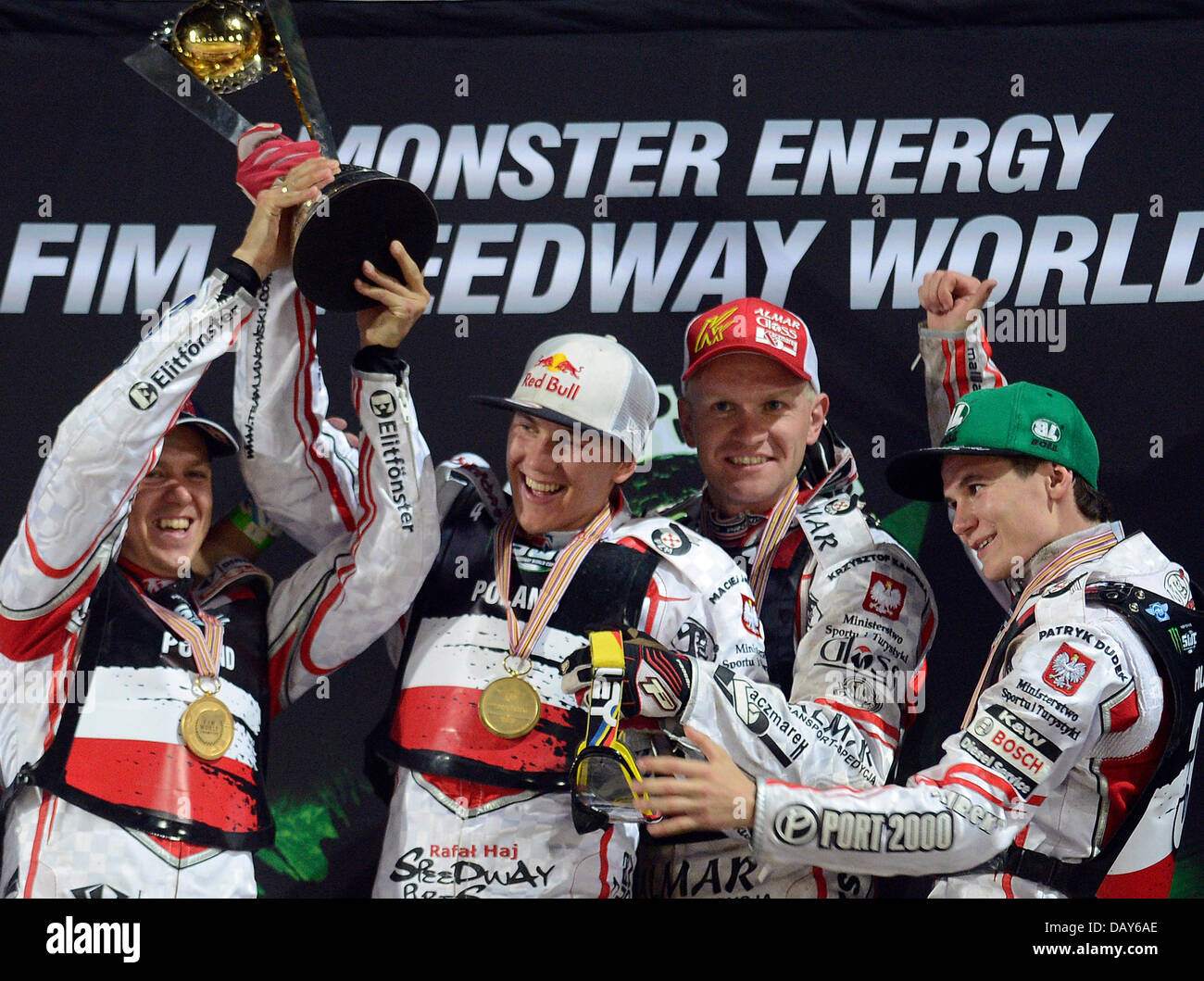 Members of Polish team - (left to right) Jaroslaw Hampel, Maciej ...