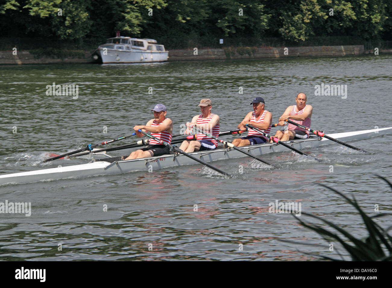 Kingston Rowing Club men's quad sculls at Molesey Amateur Regatta, 20th ...