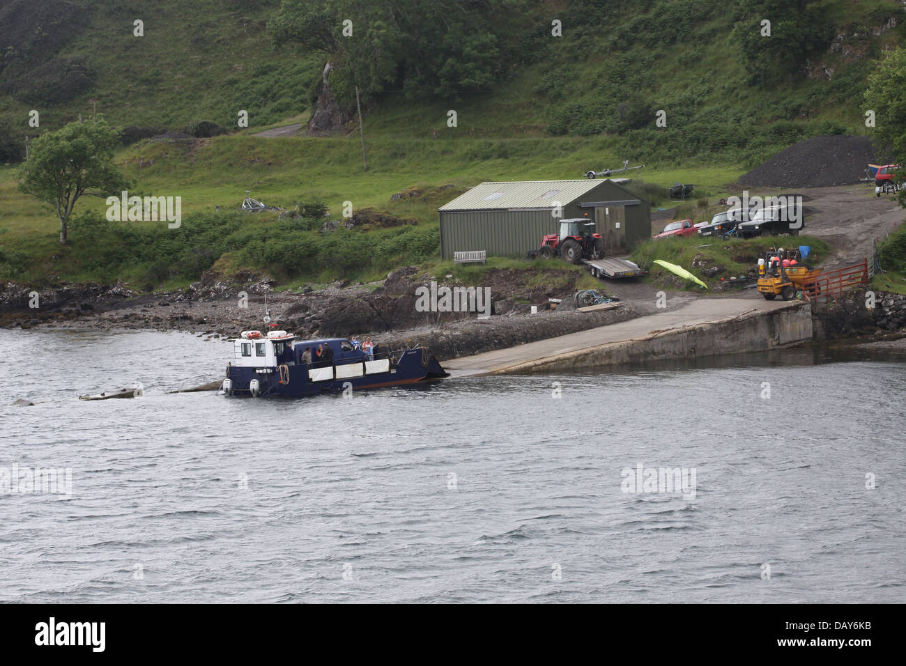 Gylen Lady the Kerrera ferry docked at Isle of Kerrera Inner Hebrides ...
