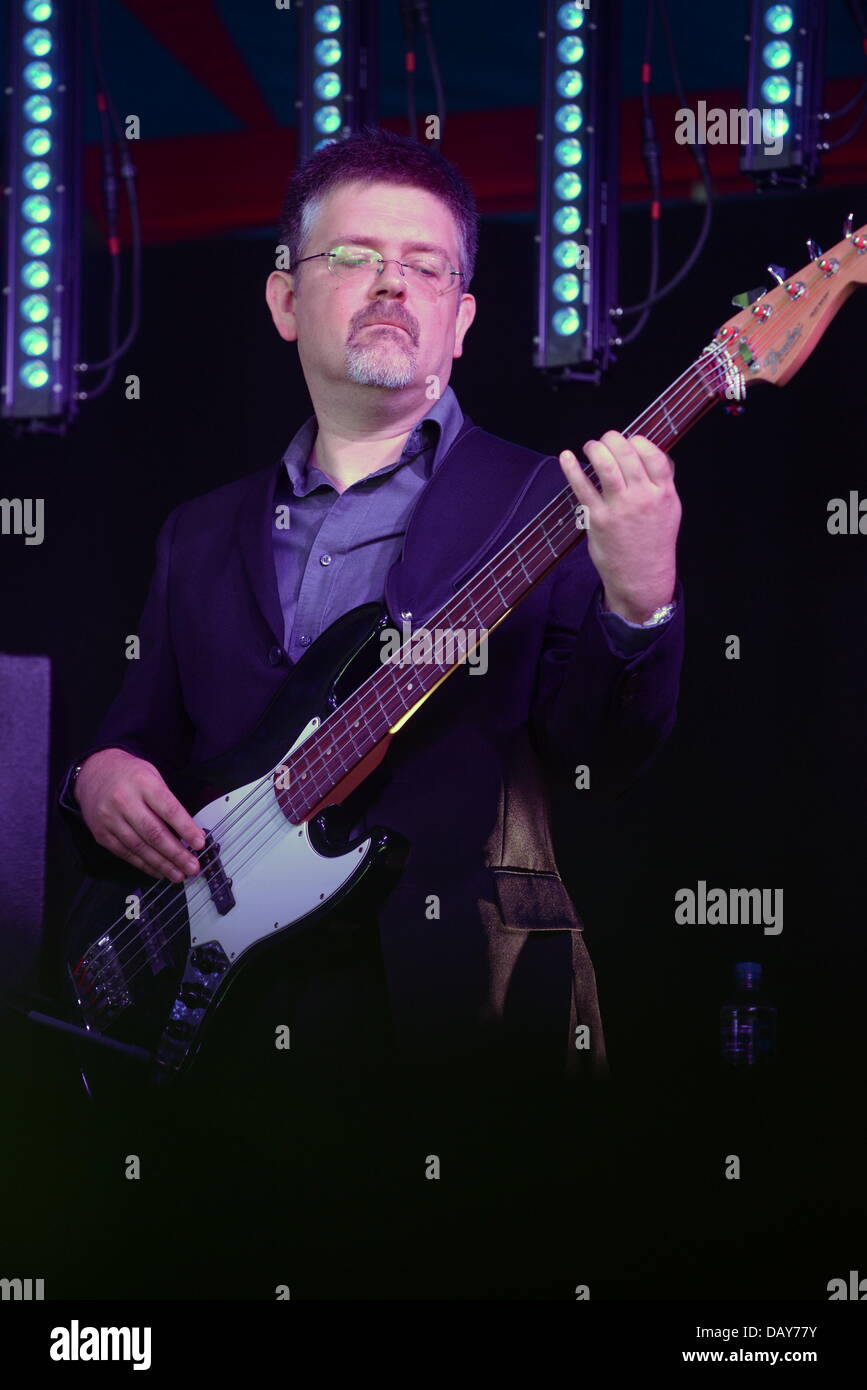 London, UK. 20th July, 2013. Dale Storr New Orleans Big Band performs ...