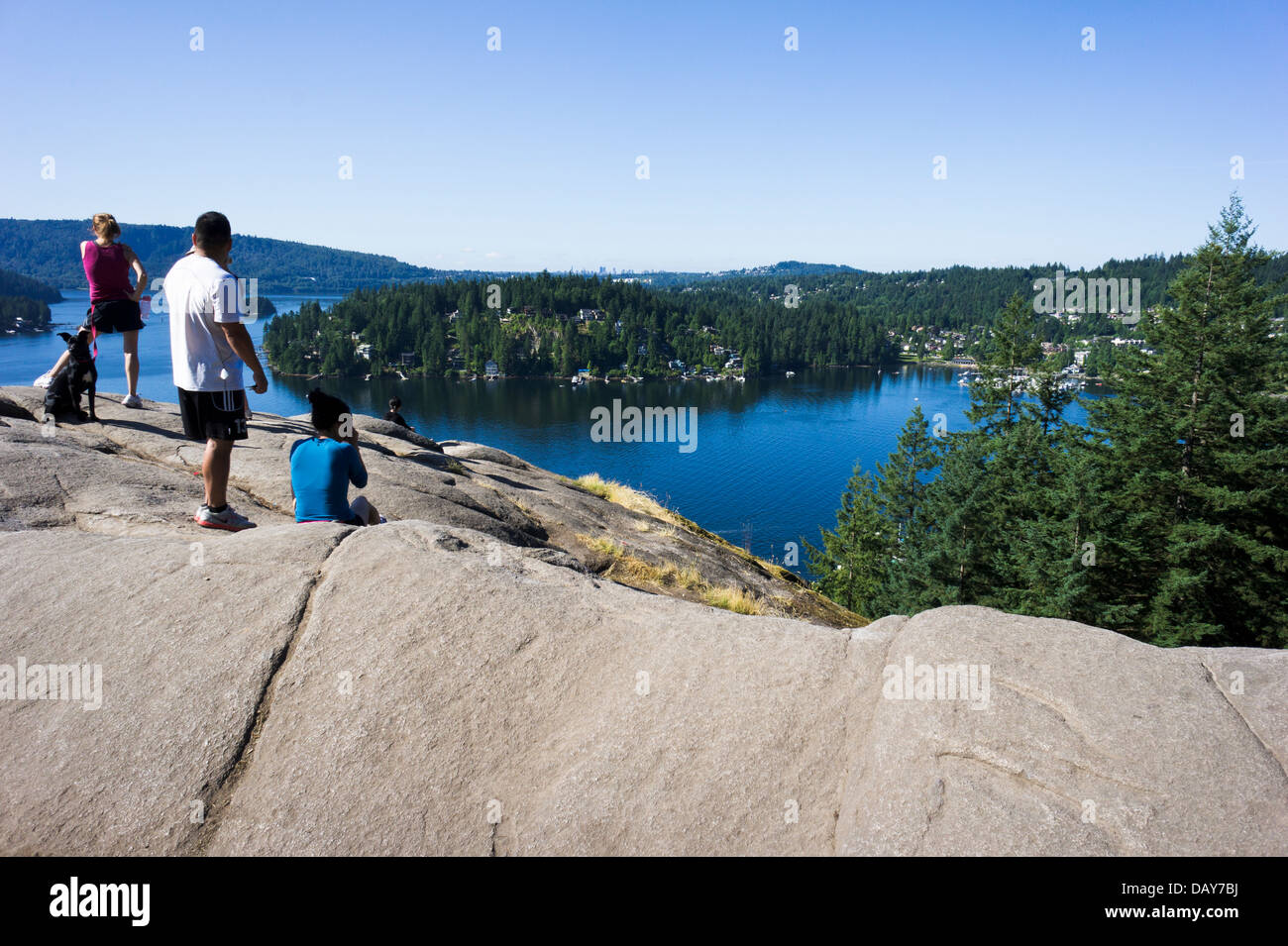 View on Deep Cove from Quarry Rock. North Vancouver, British Columbia ...
