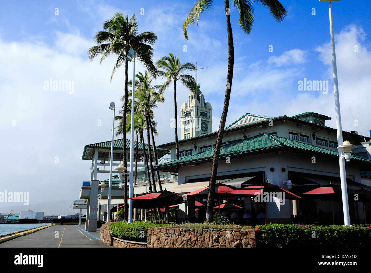 HONOLULU, HAWAII, 12th July, 2013. The Aloha Tower Marketplace is ...