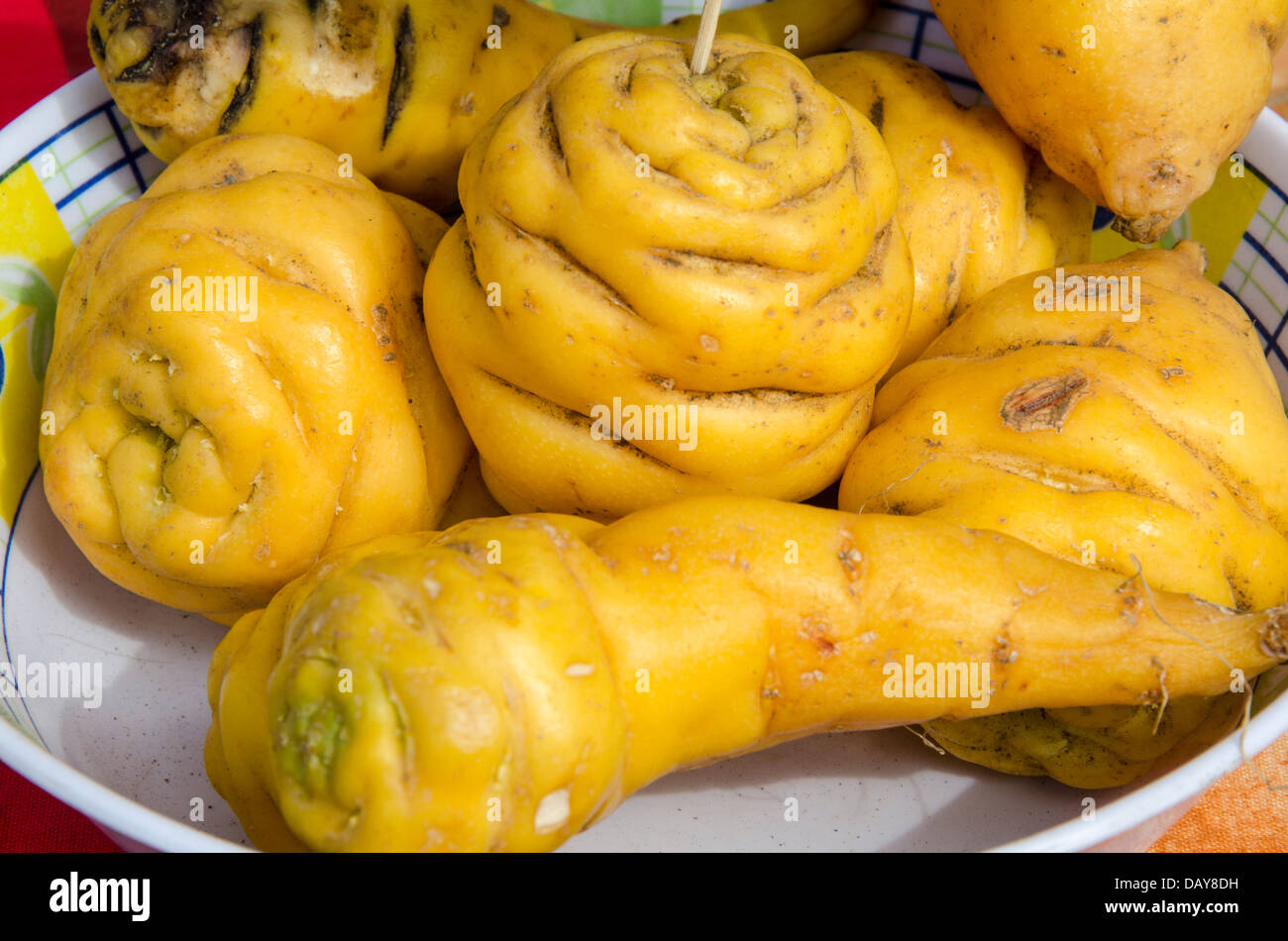 Native potatoes of the Peruvians Andes Stock Photo - Alamy
