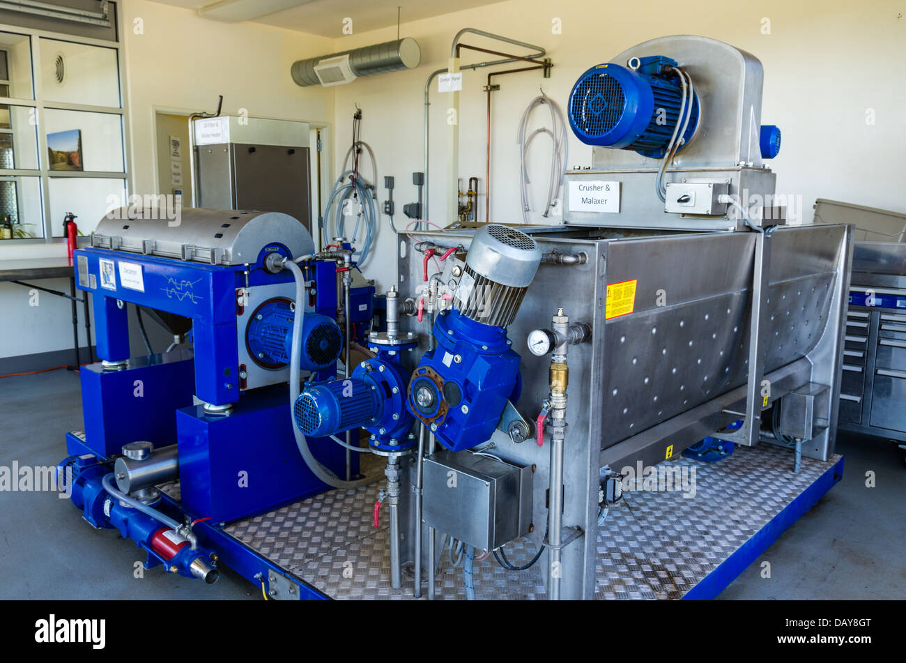 Equipment used to wash crush and press olives into olive oil. Dayton ...