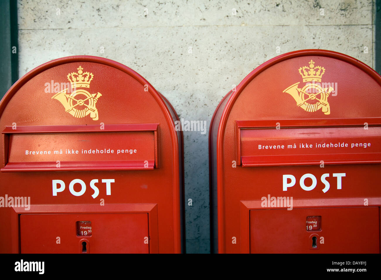 Post boxes, Copenhagen, Denmark Stock Photo - Alamy