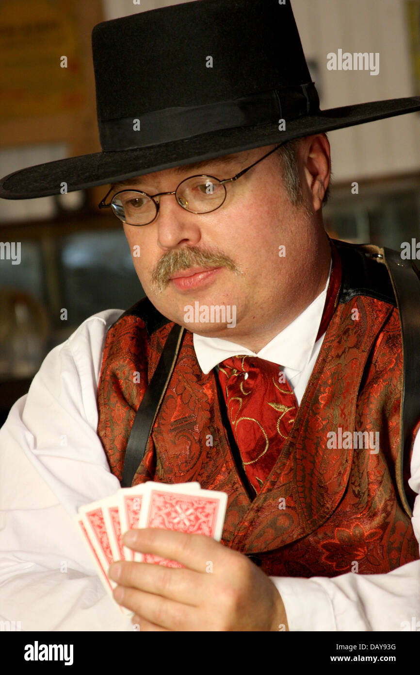 An old western actor playing poker Stock Photo - Alamy