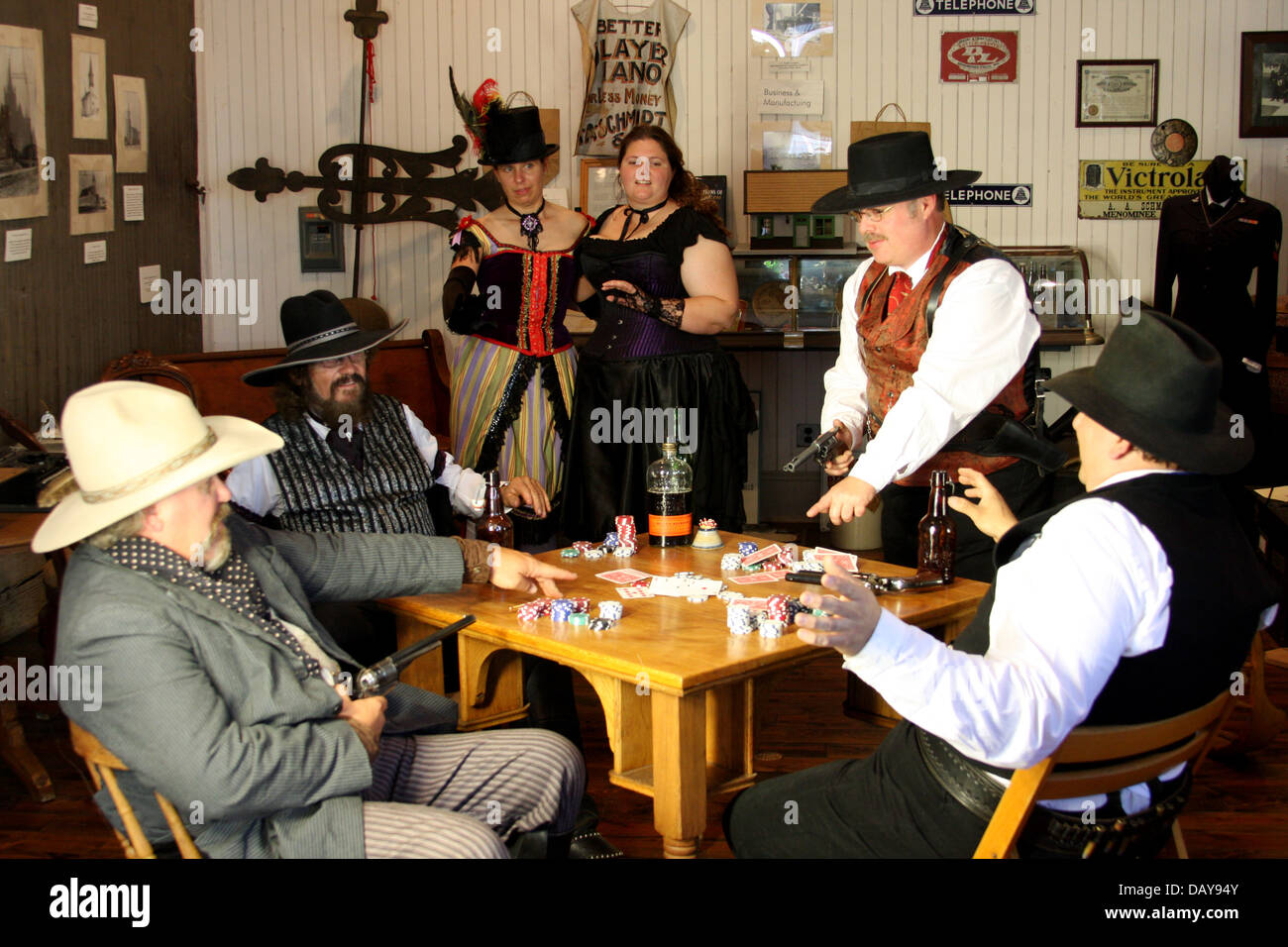 A gambler accusing poker players of cheating Stock Photo - Alamy