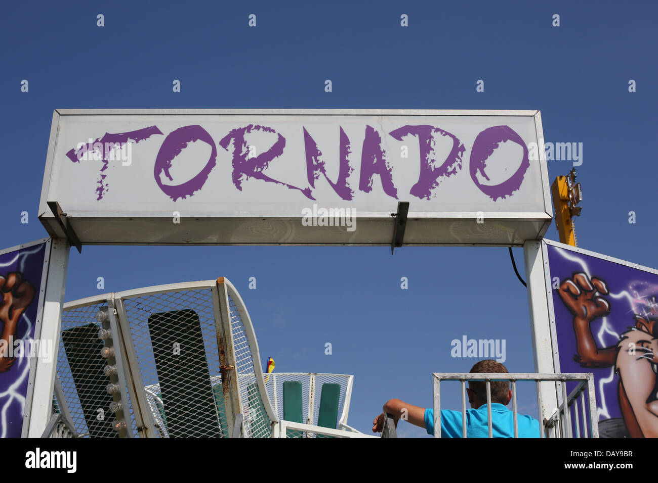 A carnival ride called the Tornado Stock Photo - Alamy