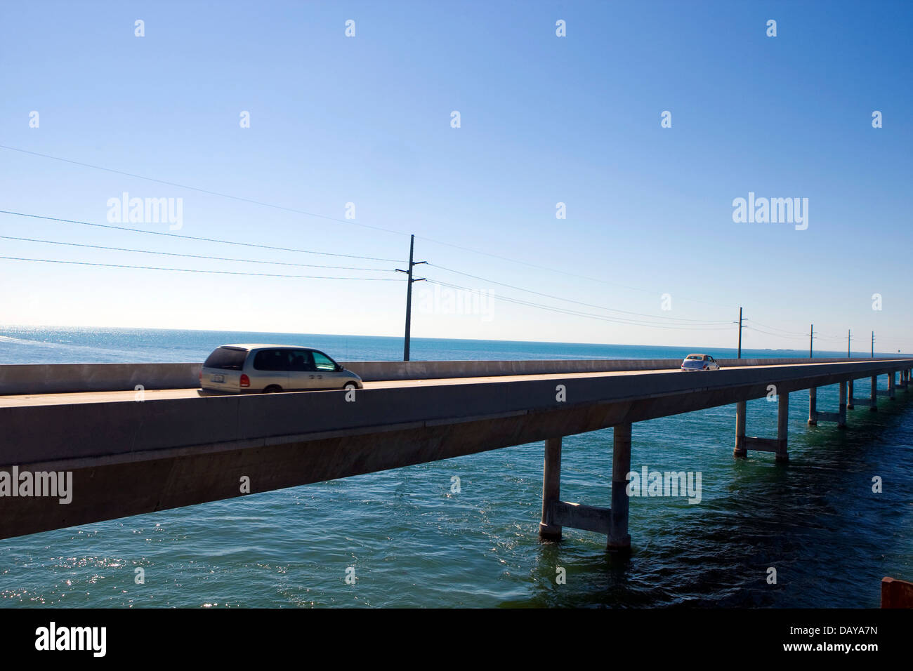 Seven Mile Bridge (US Highway 1). The bridge connects Key Vaca at ...