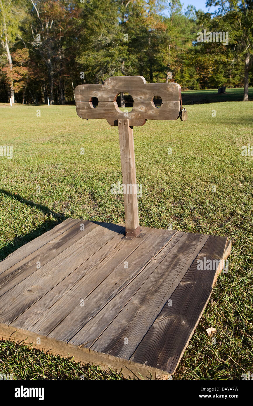 Stockades on the grounds of Ninety Six National Historic Site, near ...