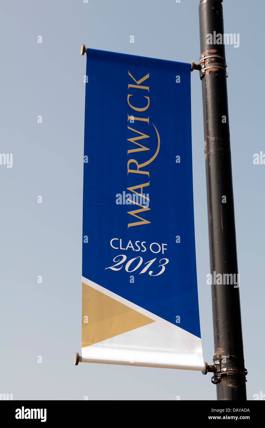 Class of 2013 banner, University of Warwick, UK Stock Photo - Alamy