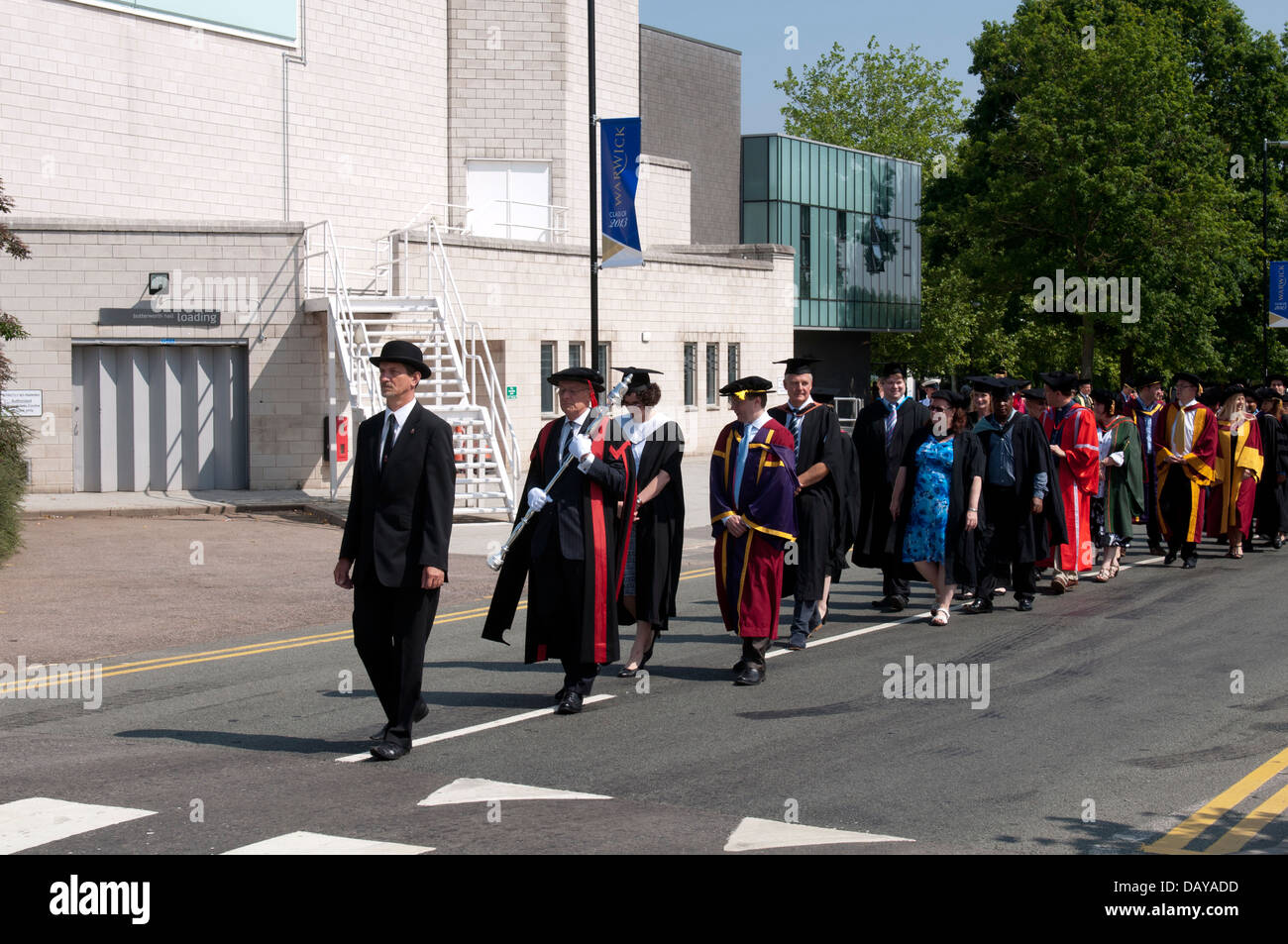 Academic procession on graduation day, University of Warwick, UK Stock ...