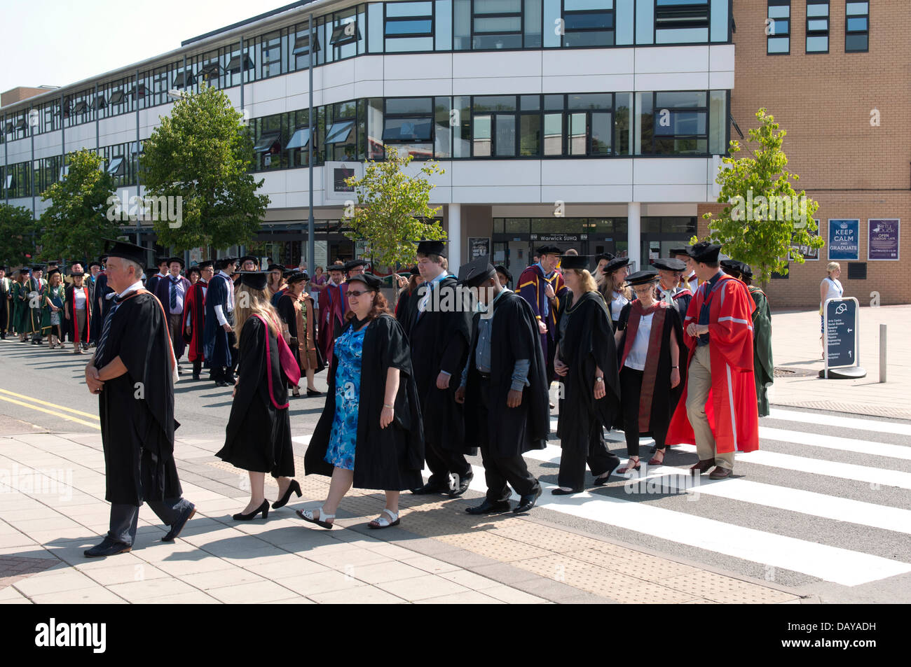 Academic procession on graduation day, University of Warwick, UK Stock ...