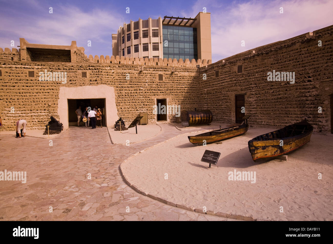 Dubai Museum, housed in the 1778 Al-Fahidi Fort, Dubai, U.A.E Stock ...